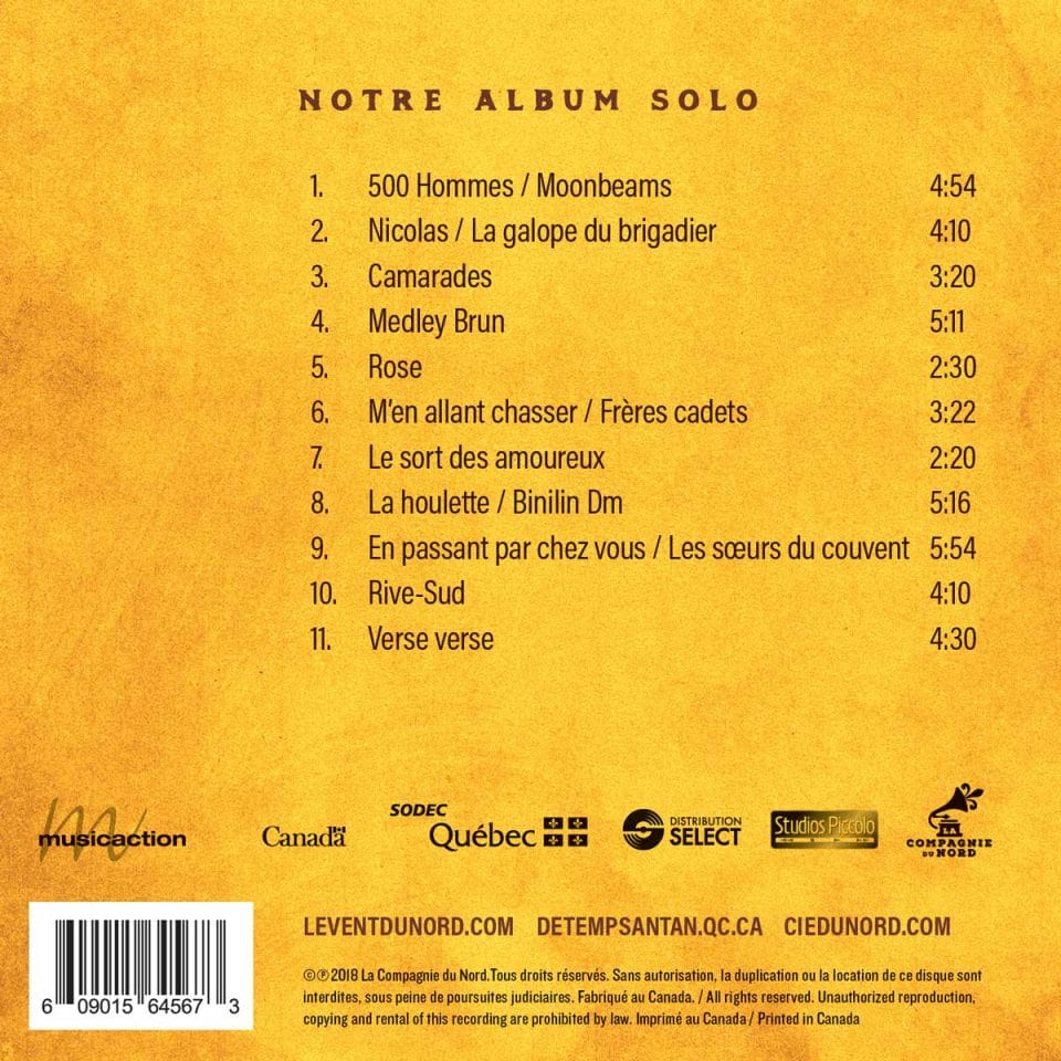 Le Vent du Nord et De Temps Antan - Notre Album Solo | Espace Parallèle